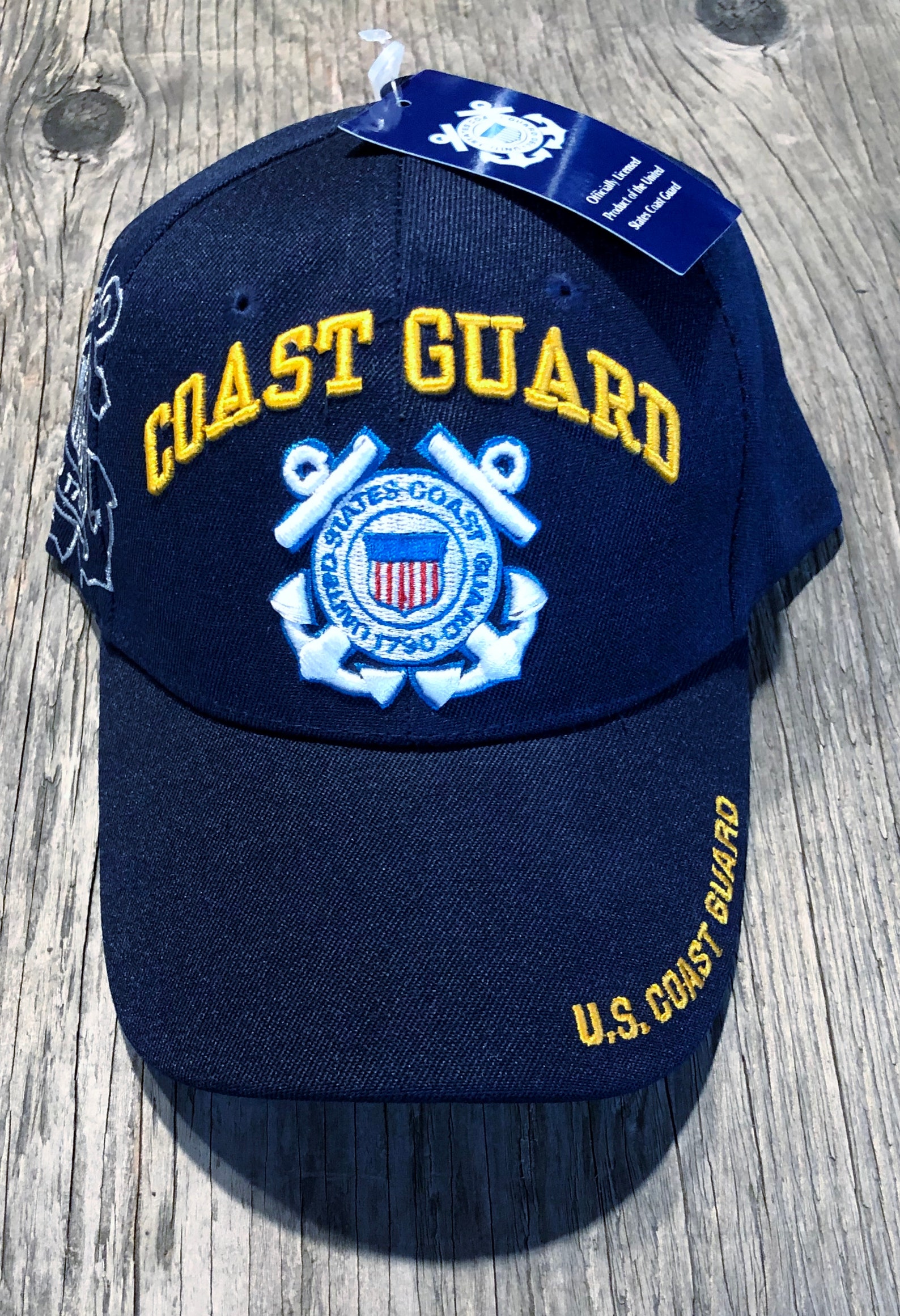 US Coast Guard Ball Cap USCG Veteran Side Shadow Embroidery - Etsy