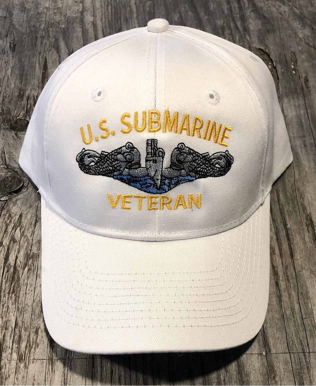 U.S. SUBMARINE VETERAN Ball Cap Silver Dolphins Navy Veteran Sub Force ...