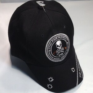 2nd Amendment Ball Cap Biker Patriotic Hat Army USMC Navy Homeland ...