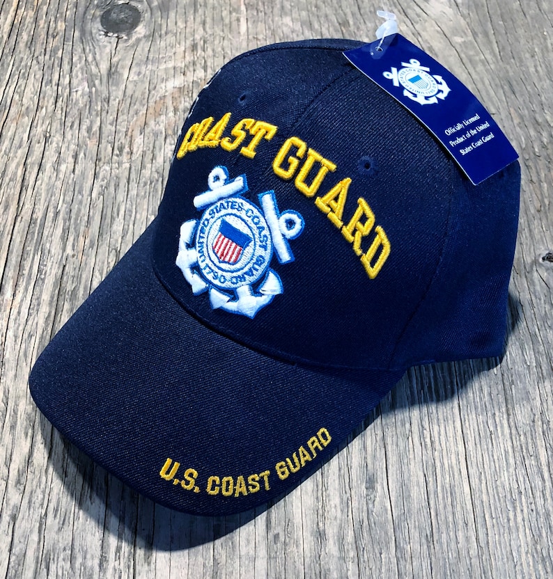 US Coast Guard Ball Cap USCG Veteran Side Shadow Embroidery - Etsy