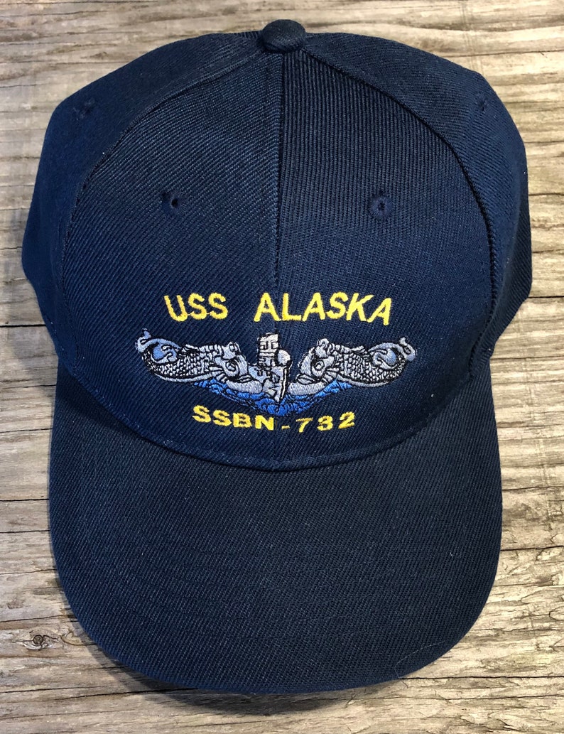 USS Alaska SSBN-732 Ball Cap Embroidered Submarine Silver - Etsy