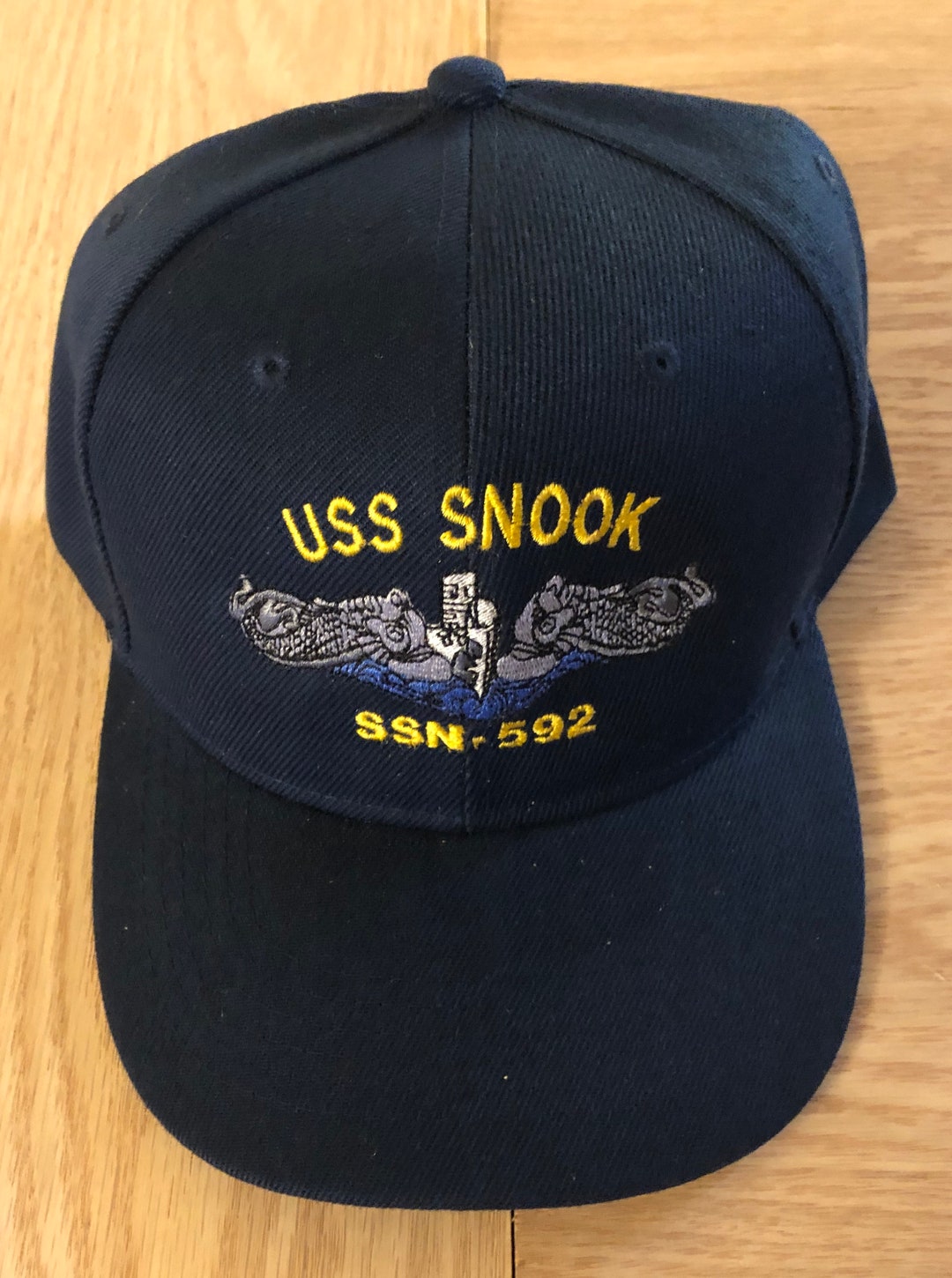USS Snook SSN-592 Ball Cap Embroidered Submarine Silver Dolphins US ...