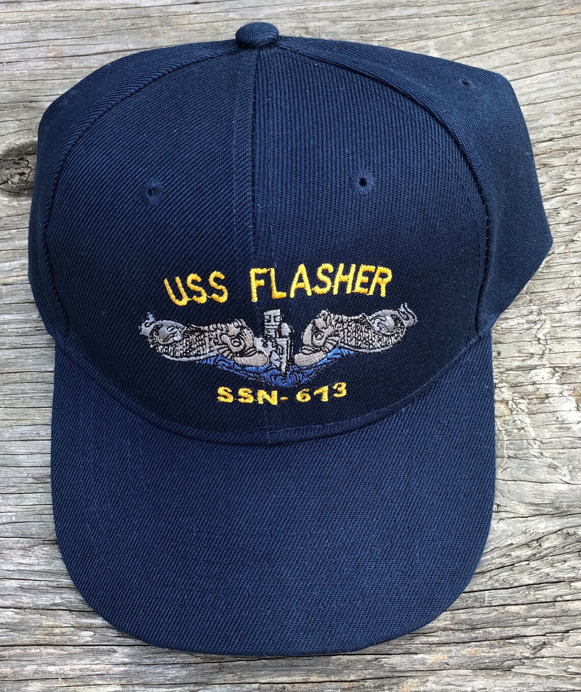 USS Flasher SSN-613 Ball Cap Embroidered Submarine Enlisted - Etsy