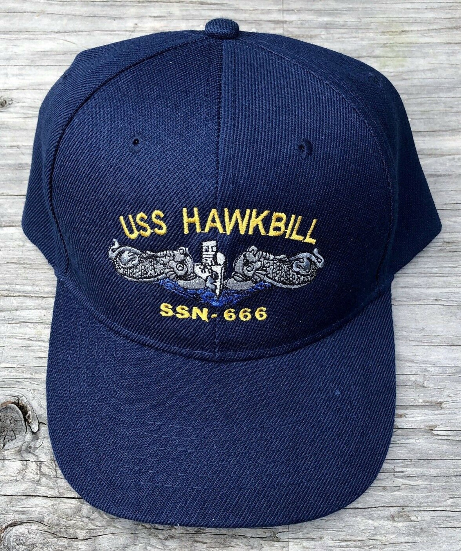 USS Hawkbill SSN-666 Ball Cap Submarine Silver Enlisted - Etsy