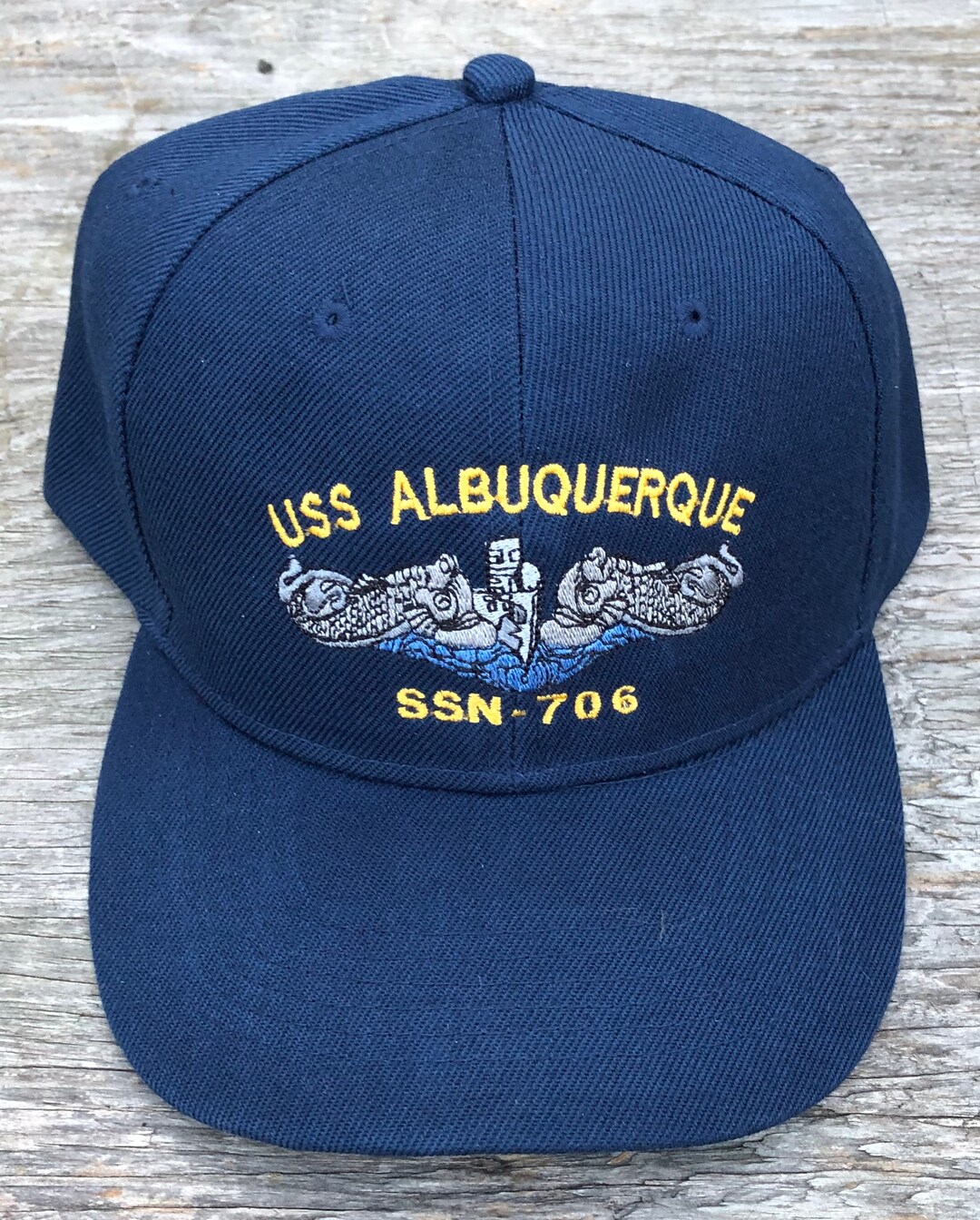 USS Albuquerque SSN-706 Ball Cap Embroidered Submarine Silver - Etsy