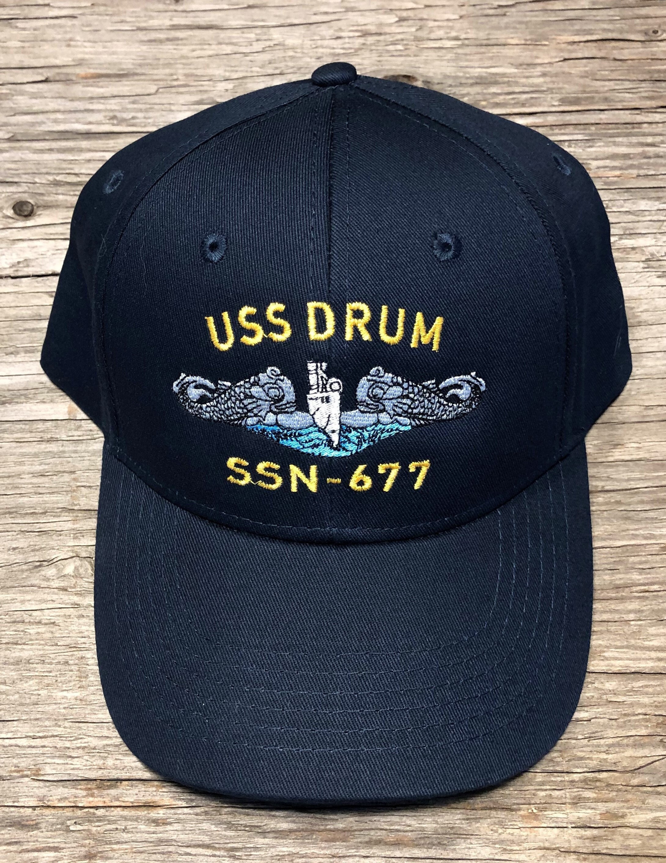USS Drum SSN 677 Ball Cap Embroidered Submarine Enlisted - Etsy UK