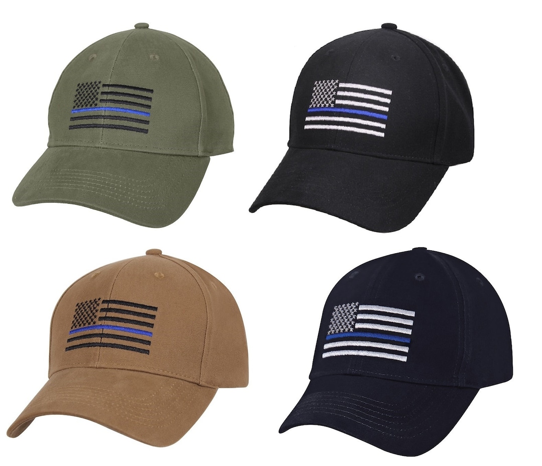 Thin Blue Line USA Flag Ball Cap Police Support Leo Law Enforcement ...