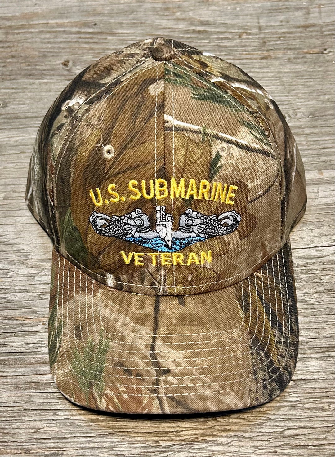 U.S. Submarine Veteran Ball Cap Silver Dolphins Embroidered Hat ...