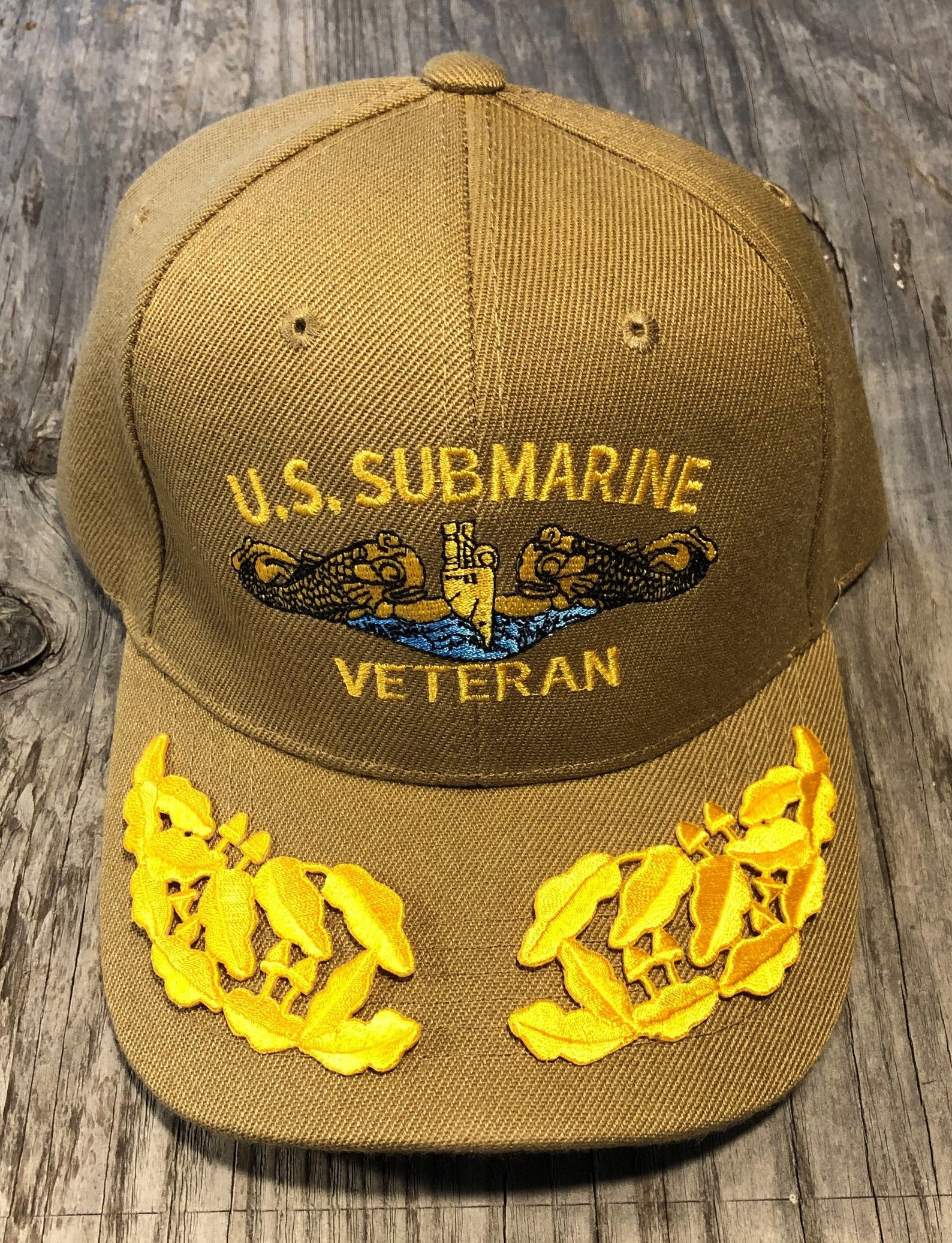 U.S. Submarine Veteran Ball Cap GOLD Dolphins ADMIRAL - Etsy