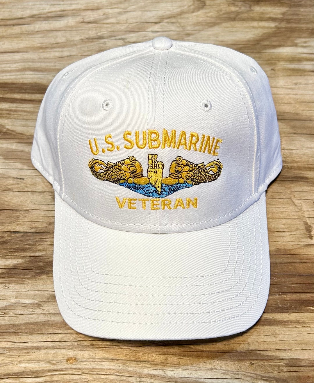 U.S. Submarine Veteran Ball Cap Gold Dolphins Naval Officer ENS to LCDR ...