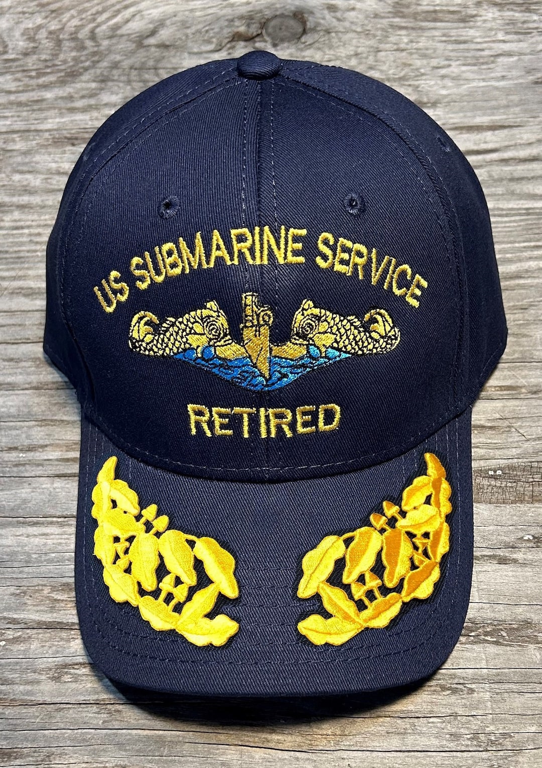 U.S. Submarine Service Retired Ball Cap Gold Dolphins Admiral - Etsy