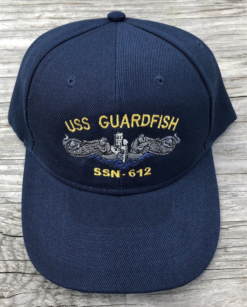 USS Guardfish SSN-612 Ball Cap Embroidered Submarine Silver | Etsy