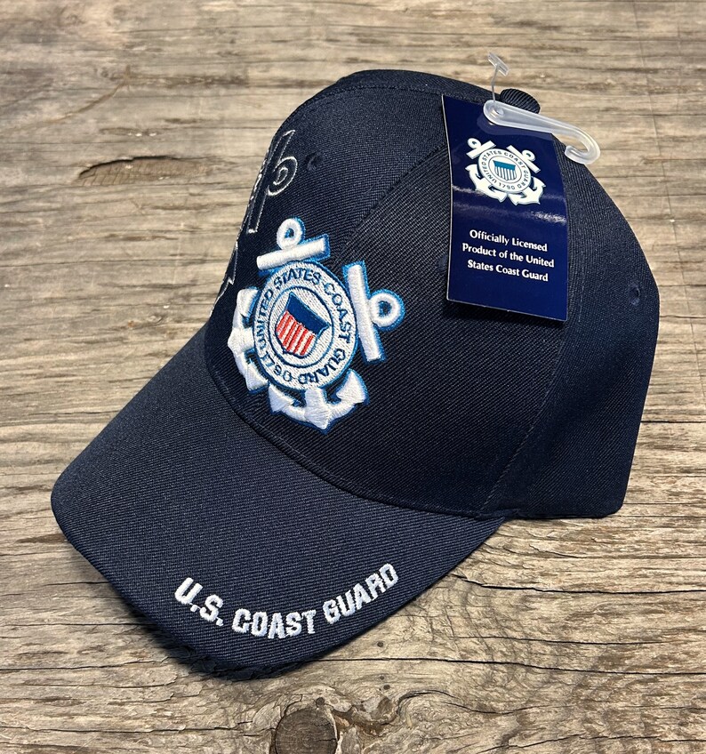 US Coast Guard Ball Cap USCG Veteran Side Shadow Embroidery - Etsy
