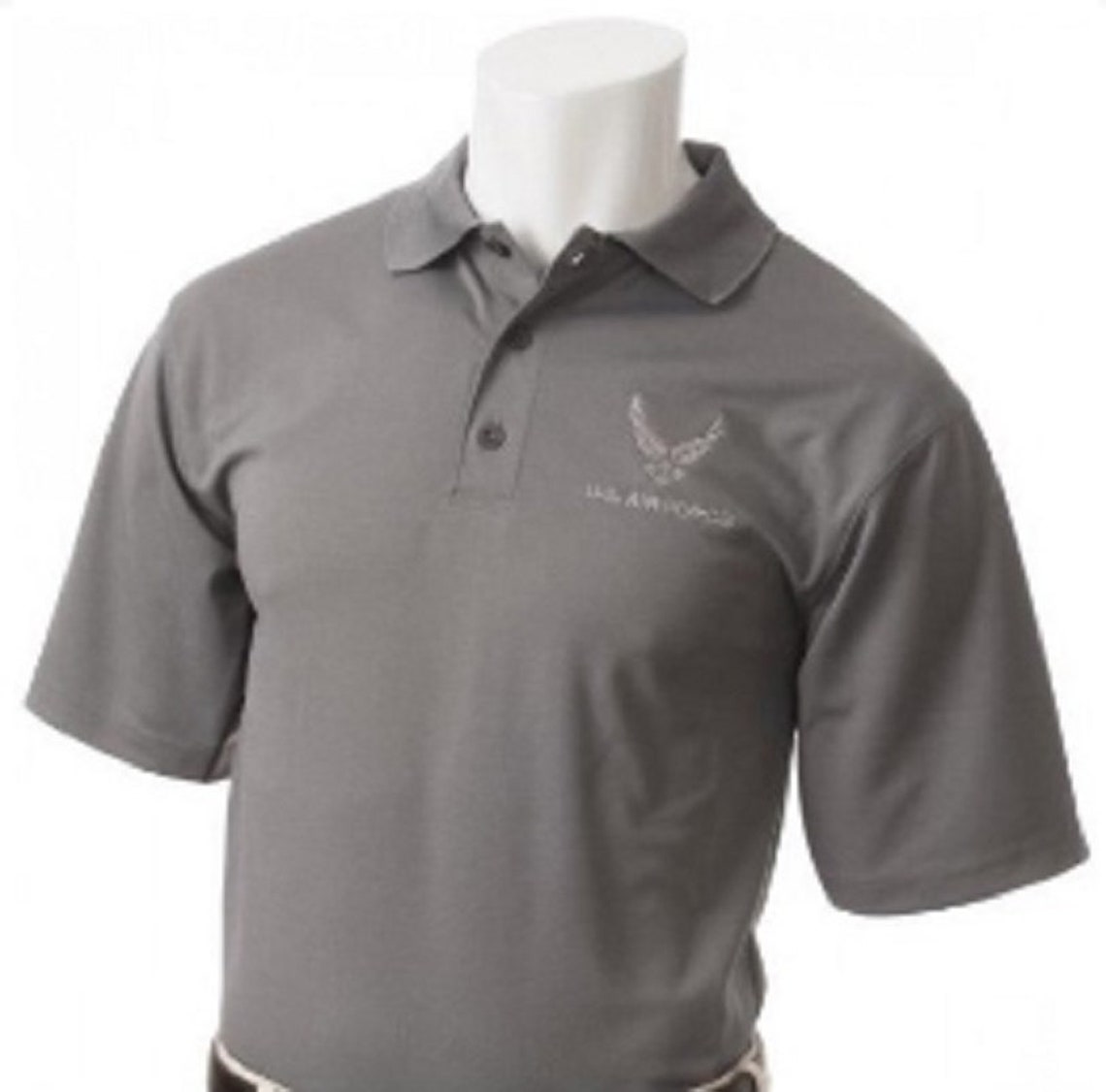 US Air Force Golf Shirt Grey Performance Poly Moisture Wicking | Etsy
