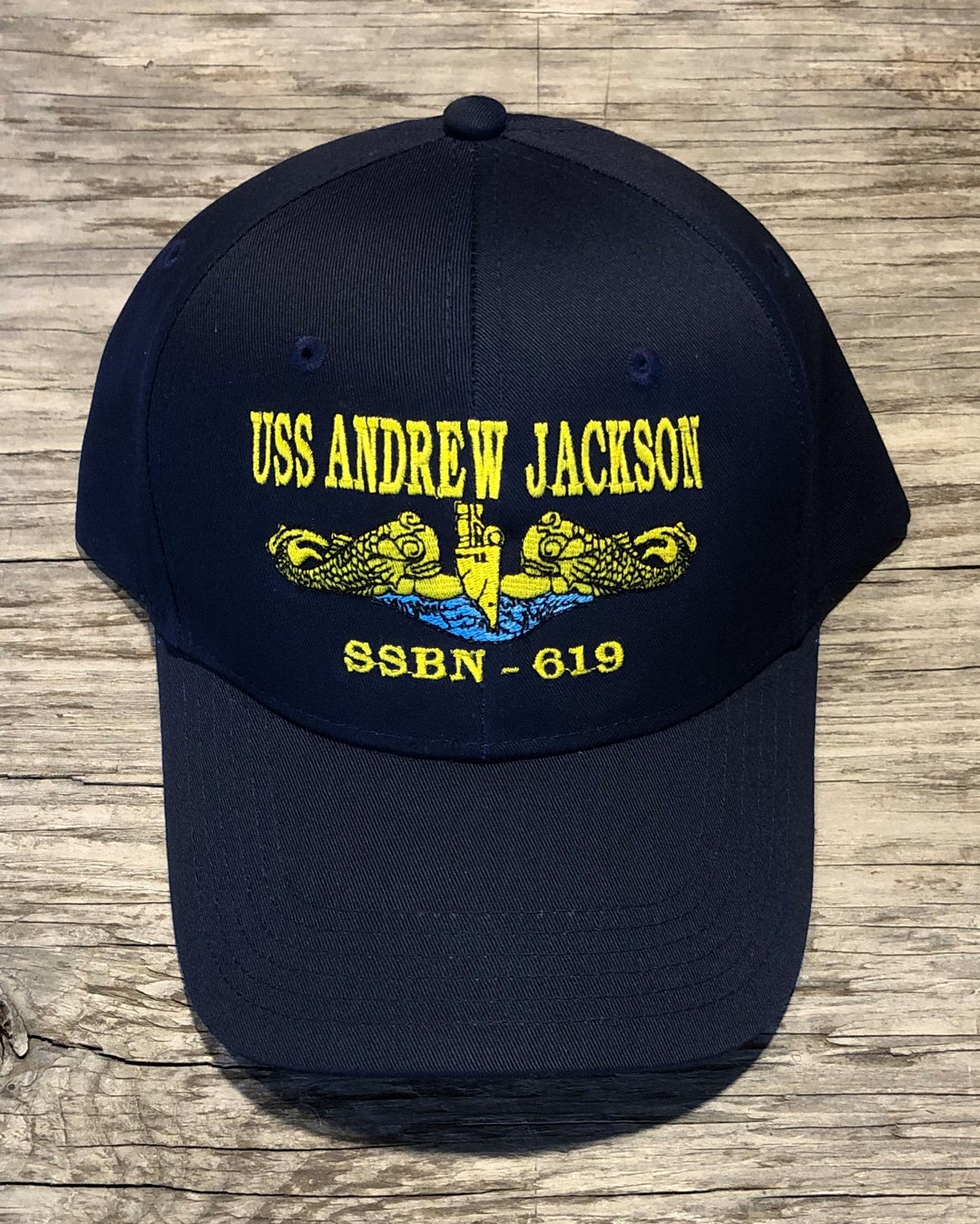 USS Andrew Jackson SSBN-619 Ball Cap Embroidered Naval Officer - Etsy
