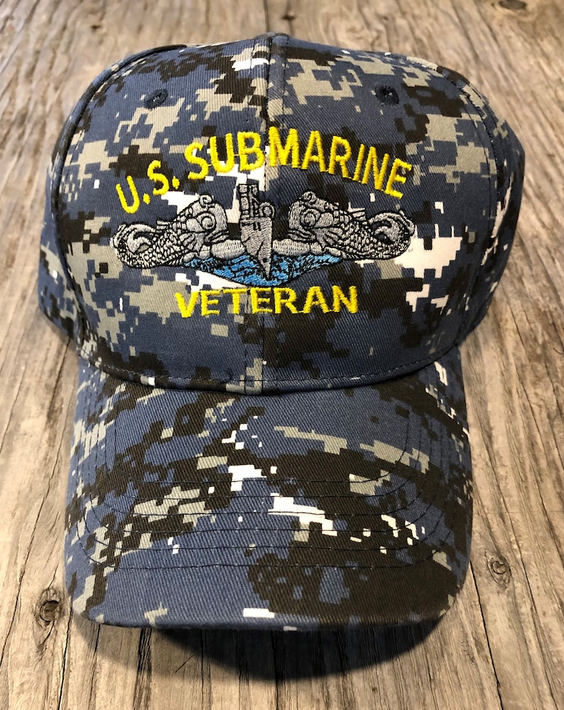 U.S. Submarine Veteran Ball Cap Silver Dolphins Embroidered - Etsy