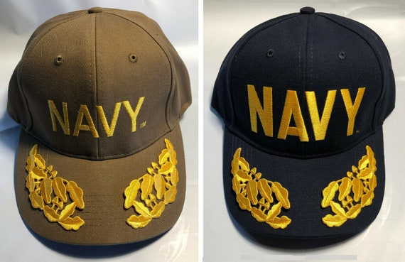 US NAVY Veteran Ball Cap Admiral GOLD Scrambled Eggs Rdml Radm - Etsy