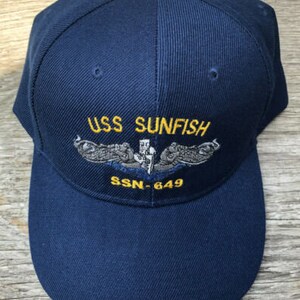 USS Sunfish SSN-649 Ball Cap Submarine Enlisted Silver - Etsy