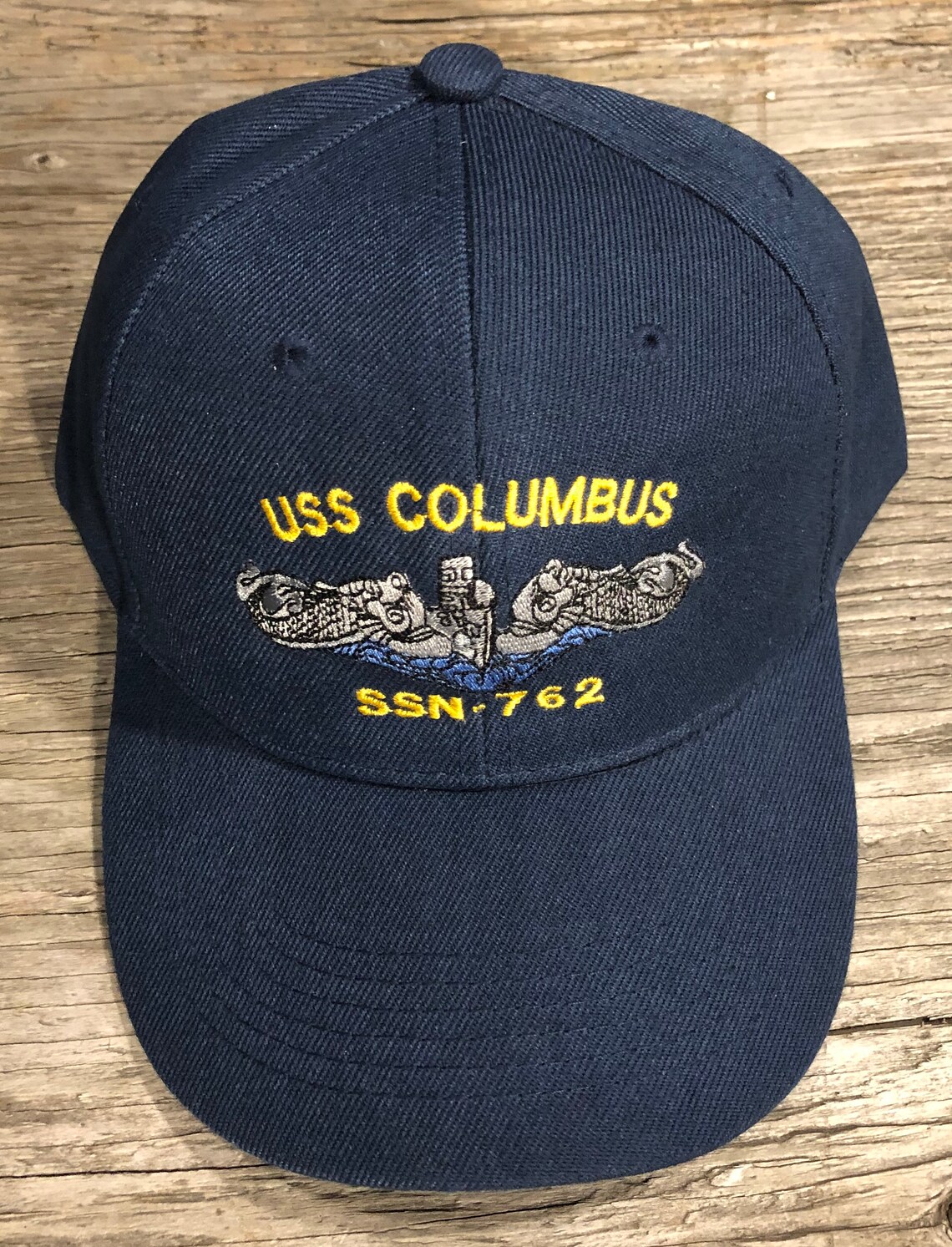 USS Columbus SSN-762 Ball Cap Embroidered Submarine Silver - Etsy