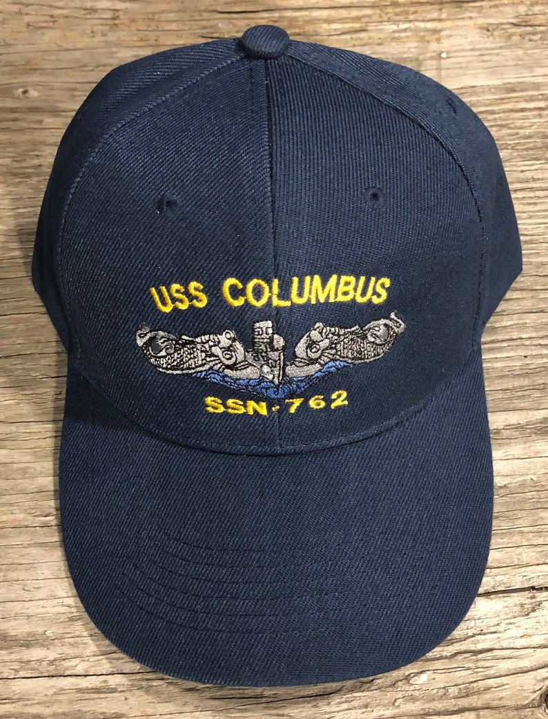 USS Columbus SSN-762 Ball Cap Embroidered Submarine Silver - Etsy