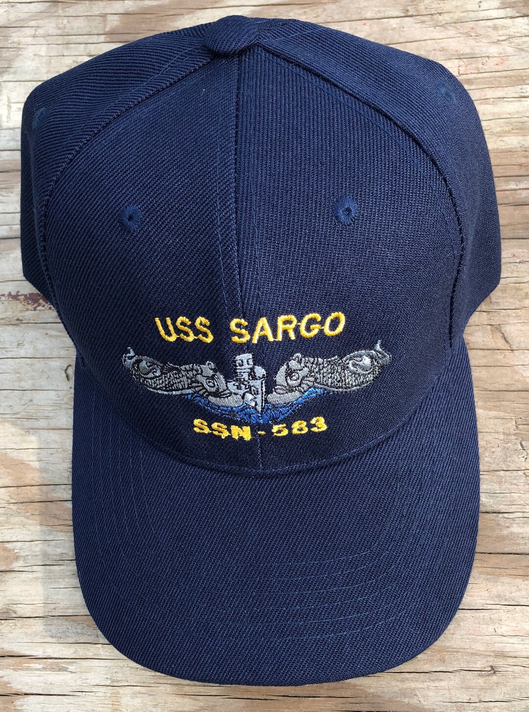 USS Sargo SSN-583 Ball Cap Bestickte U-Boot-Eingetragene Silber Delfine ...