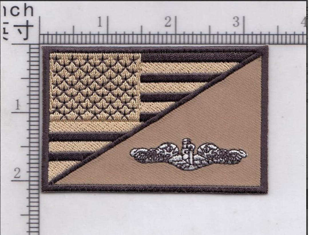 US Submarine Service Embroidered PATCH 3.3 X 2 Flag & Dolphins Jacket ...