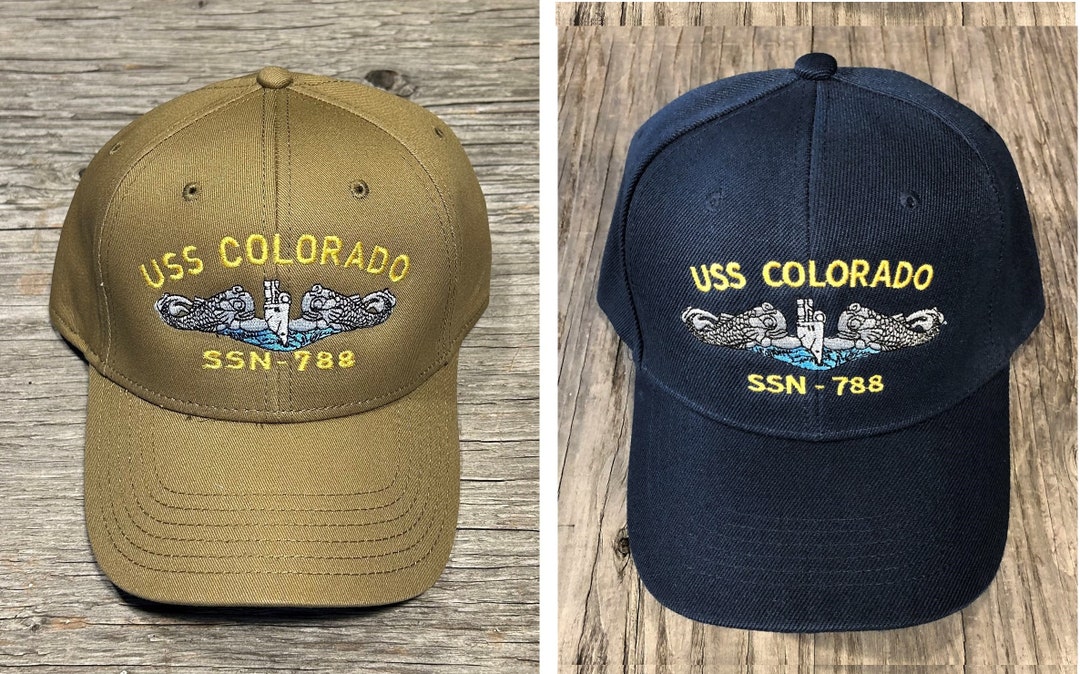 USS Colorado SSN-788 Ball Cap Submarine Enlisted Silver Dolphins US ...