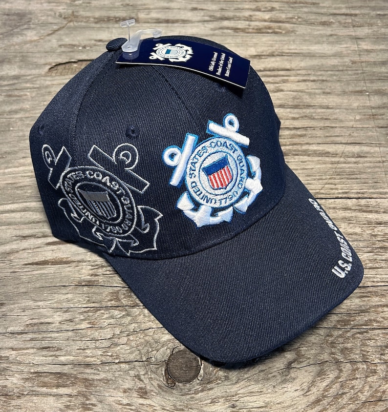 US Coast Guard Ball Cap USCG Veteran Side Shadow Embroidery - Etsy