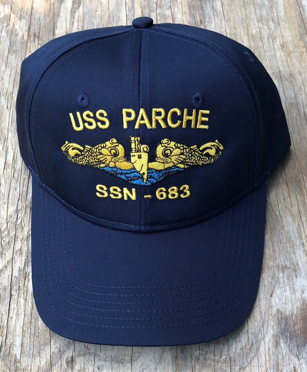 USS Parche SSN 683 Ball Cap Submarine Officer Gold Dolphins - Etsy