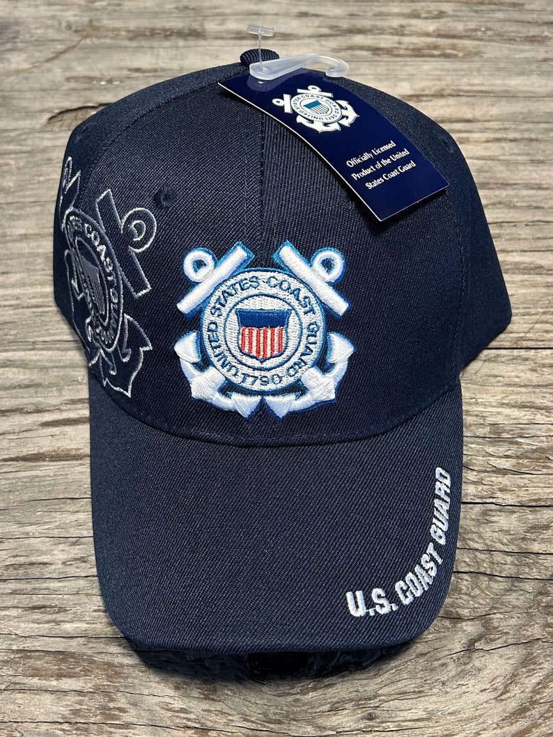 US Coast Guard Ball Cap USCG Veteran Side Shadow Embroidery - Etsy