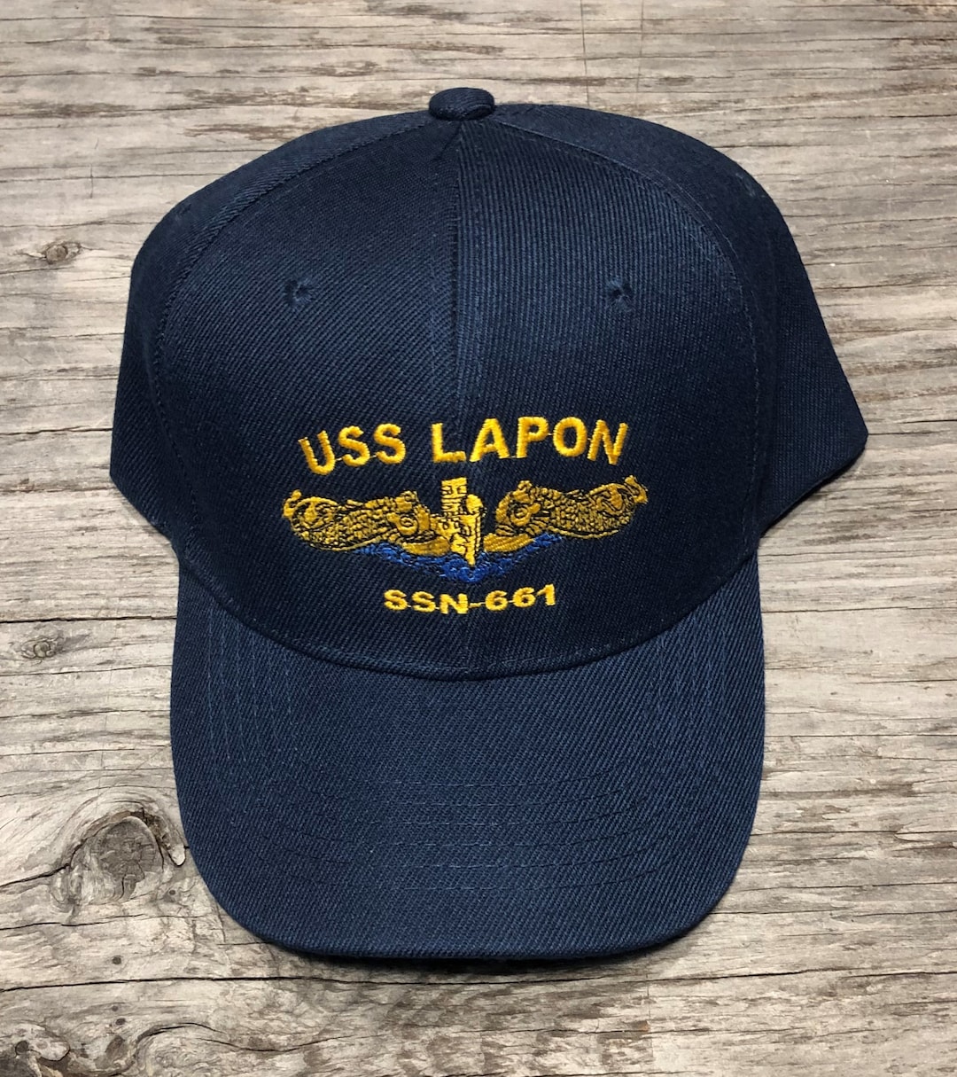 USS Lapon SSN-661 Ball Cap Embroidered Officer Submarine GOLD - Etsy