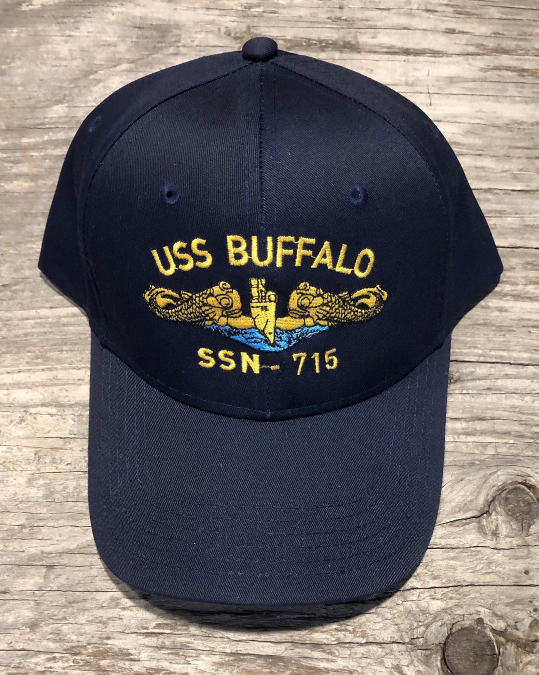 USS Buffalo SSN-715 Ball Cap Embroidered Officer Submarine GOLD ...
