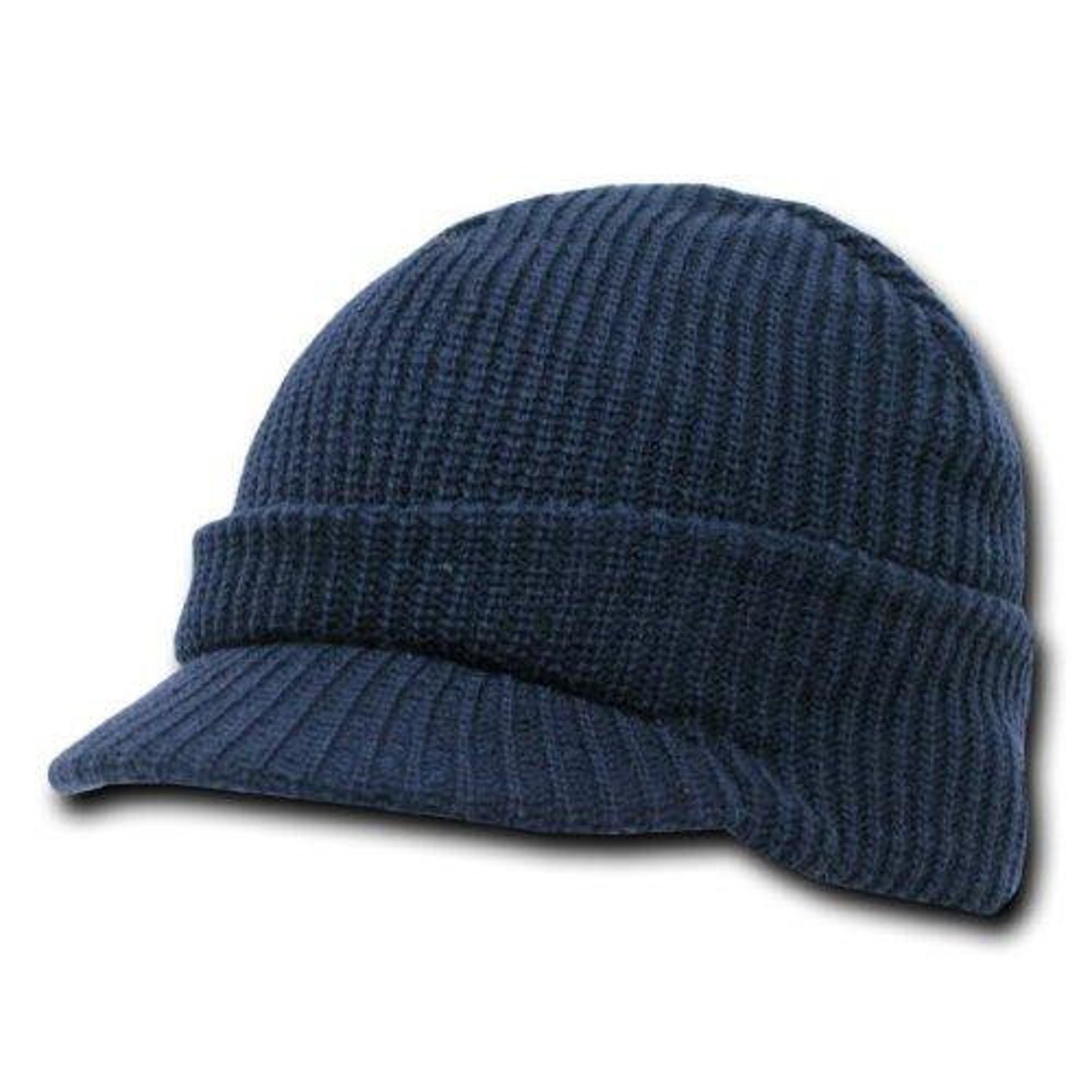 Jeep Cap Beanie Jacquard Knit Visor Campus Winter Hat Ski GI - Etsy