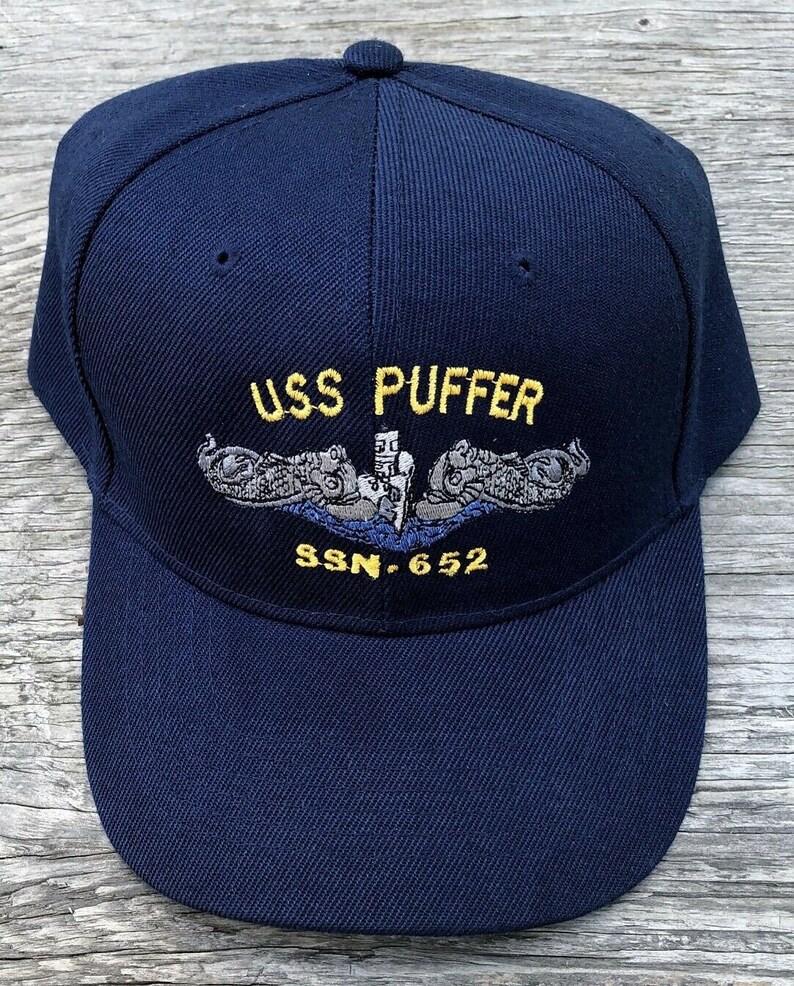 USS Puffer SSN-652 Ball Cap Embroidered Submarine Silver - Etsy