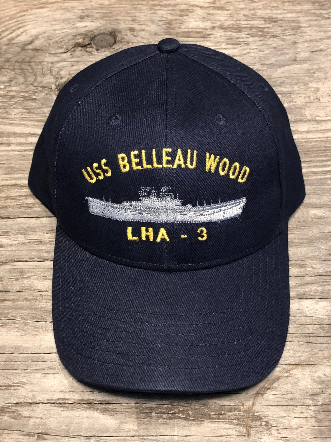 USS Belleau Wood LHA-3 Embroidered Ball Cap Vet Amphibious Assault Ship ...