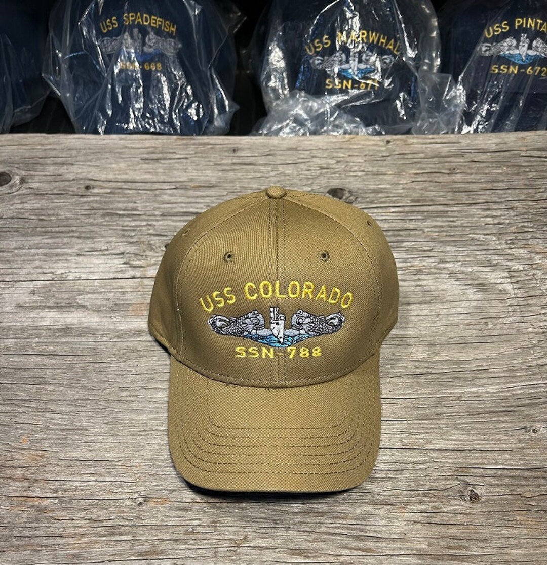 USS Colorado SSN-788 Ball Cap Submarine Enlisted Silver Dolphins US ...