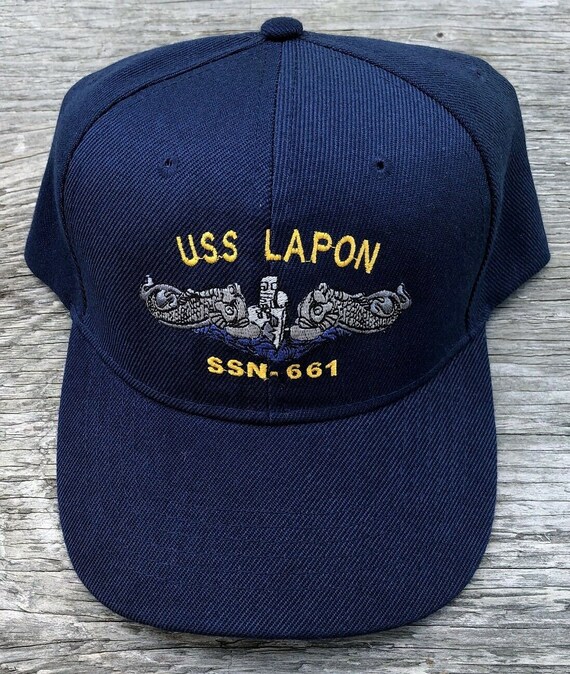 USS Lapon SSN-661 Ball Cap Embroidered Submarine Silver - Etsy