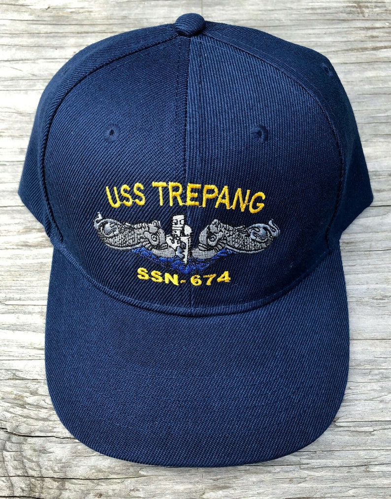 USS Trepang SSN-674 Ball Cap Submarine Silver Dolphins US Navy | Etsy