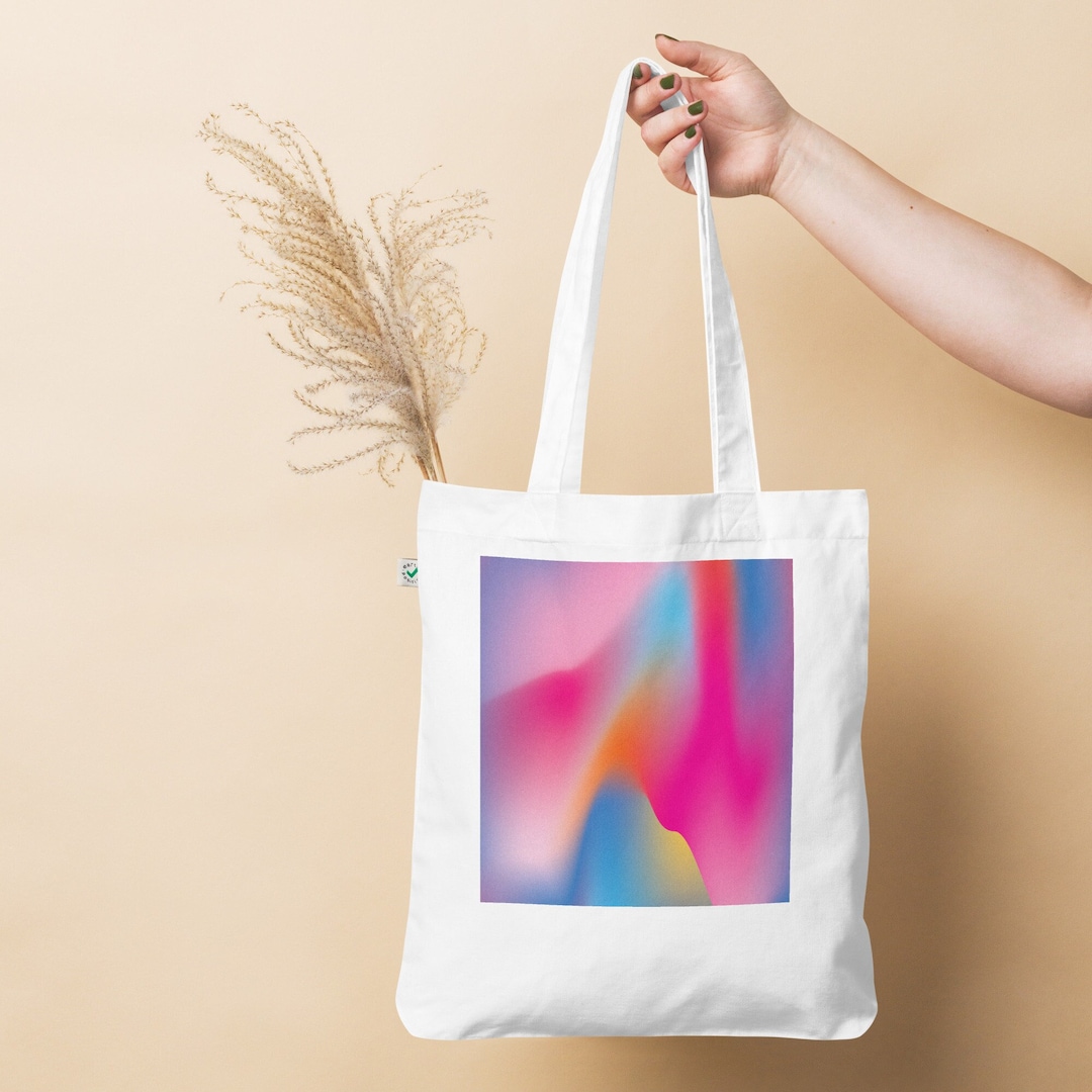 Abstract Art Tote Bag, Organic Fashion Bag, Illustrated Tote, Digital ...