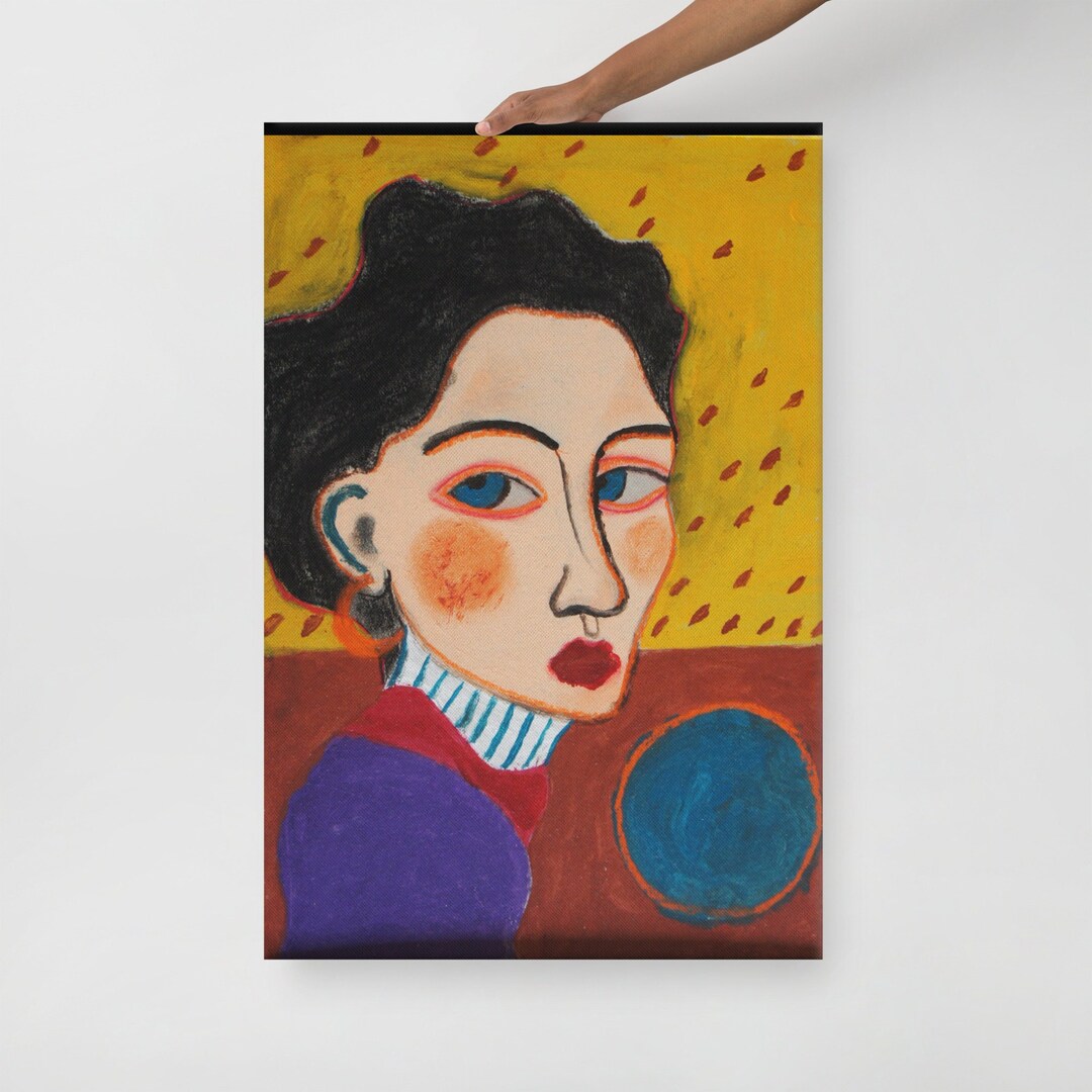 Canvas Print of Woman Painting, Wall Art Decor, Thin Canvas, Art Print ...