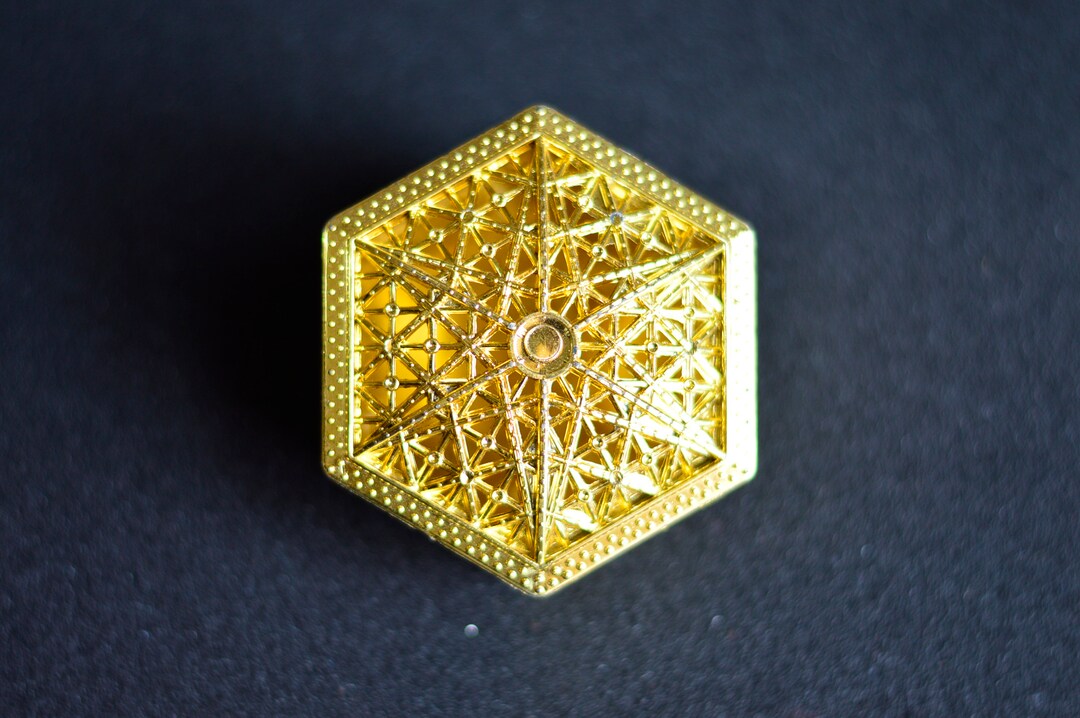 Golden Hexagon Shaped Plastic Gift Boxes. Ring Box. Jewelry Box. Small ...