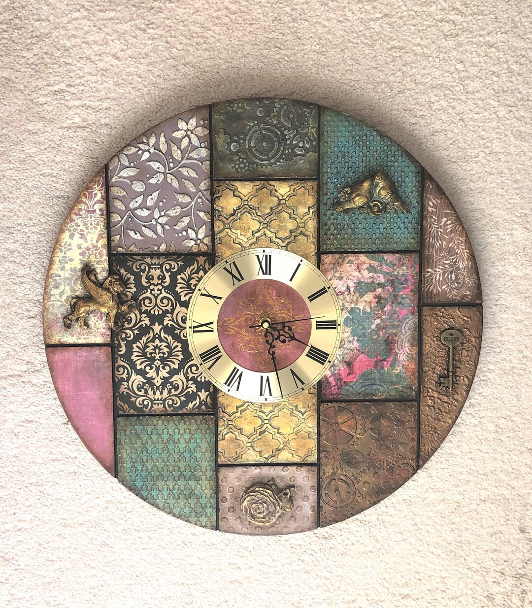 Large Wooden Wall Сlock, Unique Wall Clock, Wall Decor, Wall Decor ...