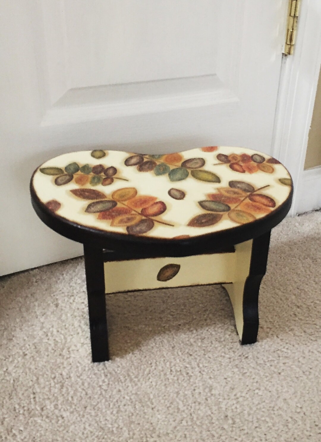 Small Wooden Step Stool, Foot Stool, Small Wood Bench, Kitchen Step ...
