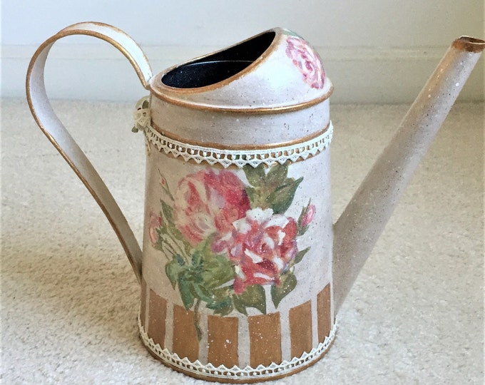 Watering Can, Metal Hand Painted Watering Can, Water Can, Gift for ...