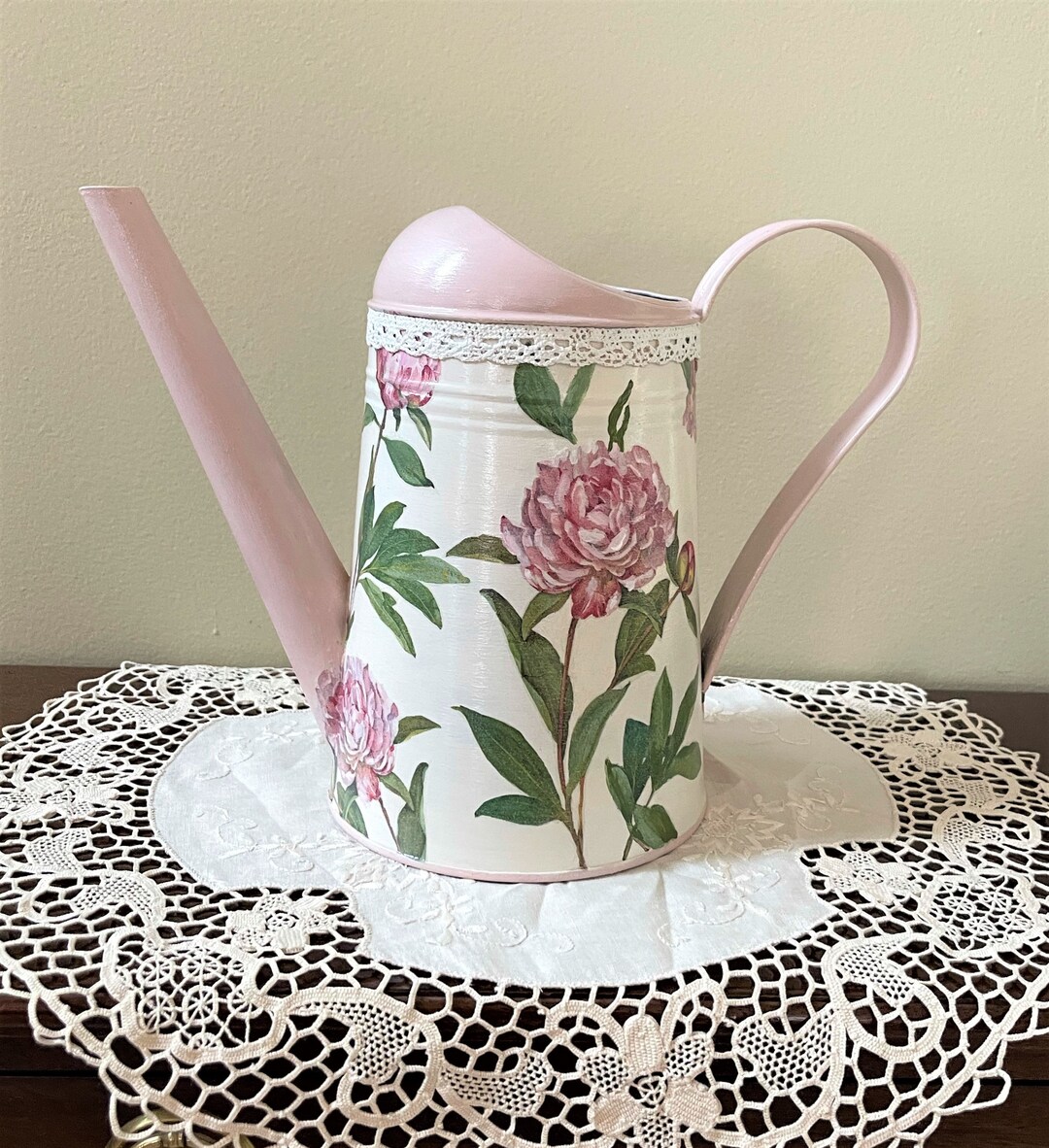 Watering Can, Metal Water Can, Flower Vase, Hand Painted Water Can ...