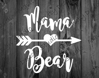 Mama Bear Svg Png | Etsy