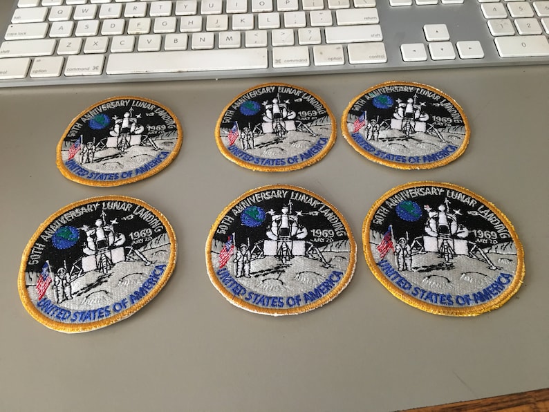50th Anniversary of Apollo 11 Lunar Landing Patch Embroidery Gift NASA ...