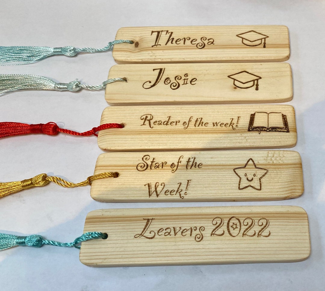 Personalised Wooden Bookmark Gift Idea - Any Name - Student Incentive ...