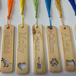 Personalised Wooden Bookmark Gift Idea - Any Name - Student Incentive ...