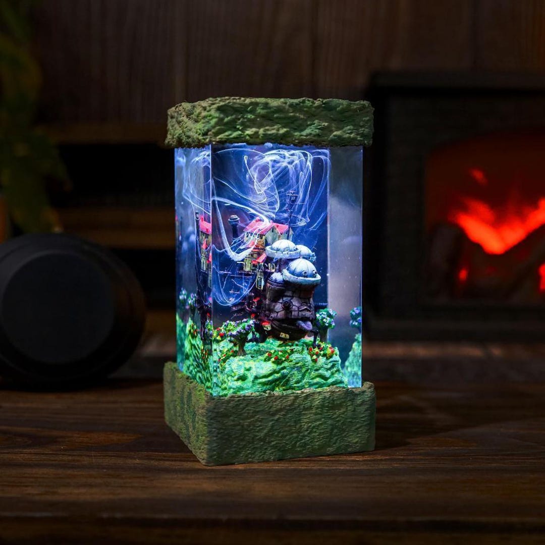 Howls Moving Castle Night Light, Studio Ghibli Anime Resin Art Lamp ...